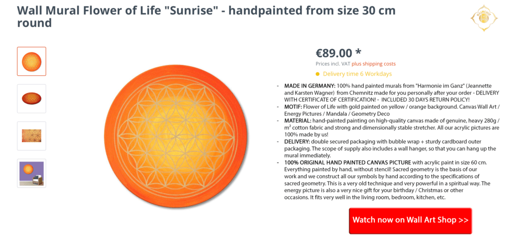 WallArt Flower of Life sale – Flower of Life